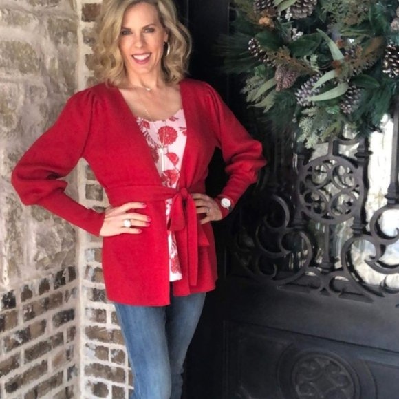 CAbi | Sweaters | Cabi 5634 Cabaret Red Cardigan Large Nwot | Poshmark
